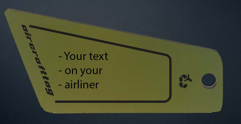 Personalize your aircrafttag – Aircrafttag