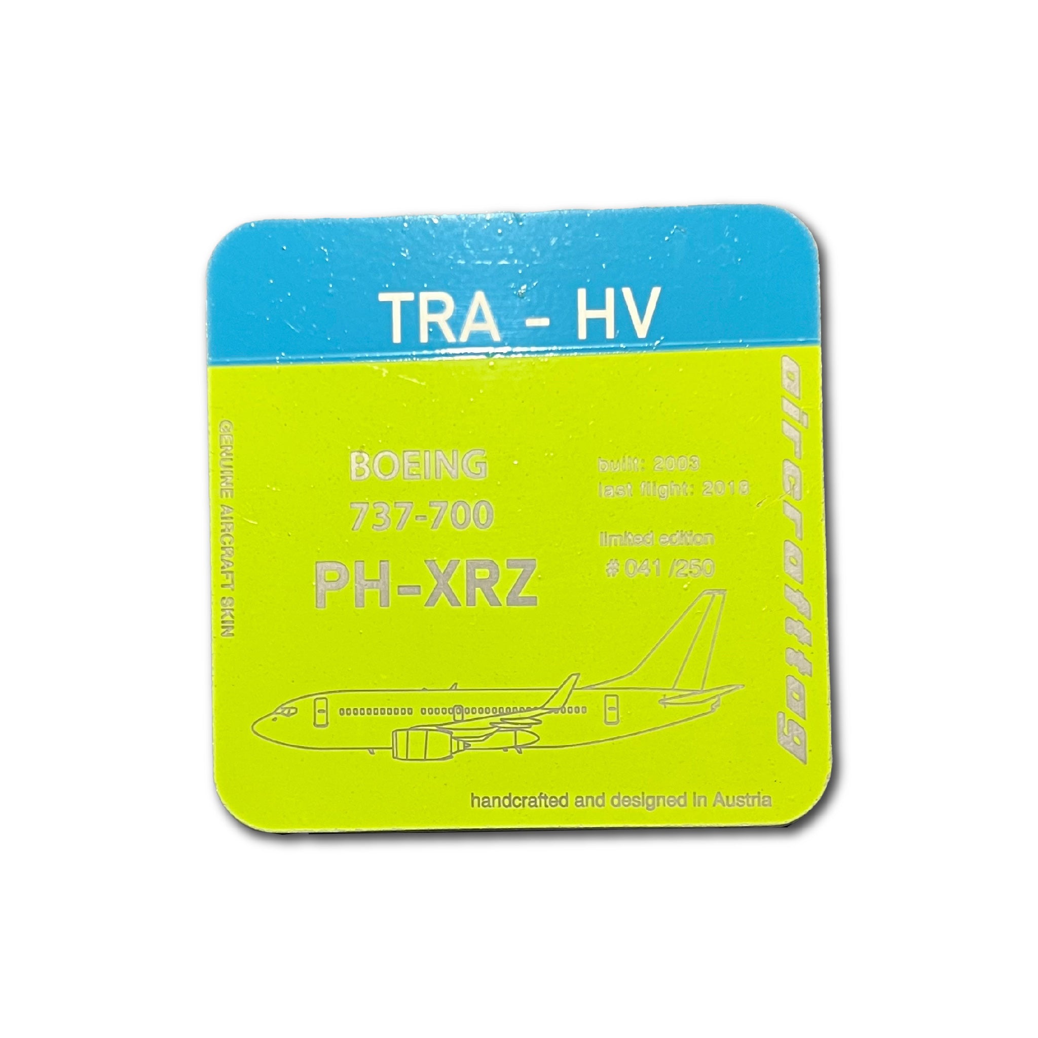 Aircrafttag - handcrafted from original aircraft skin