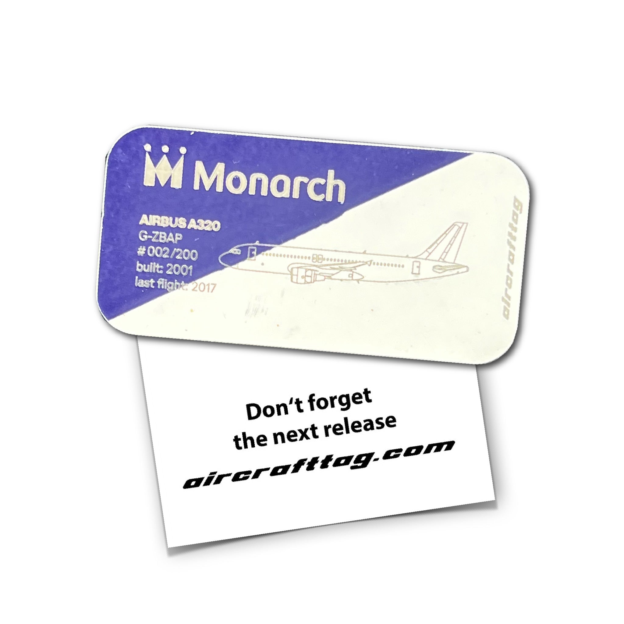 Magnet Airbus A320 - Monarch - G-ZBAP – Aircrafttag
