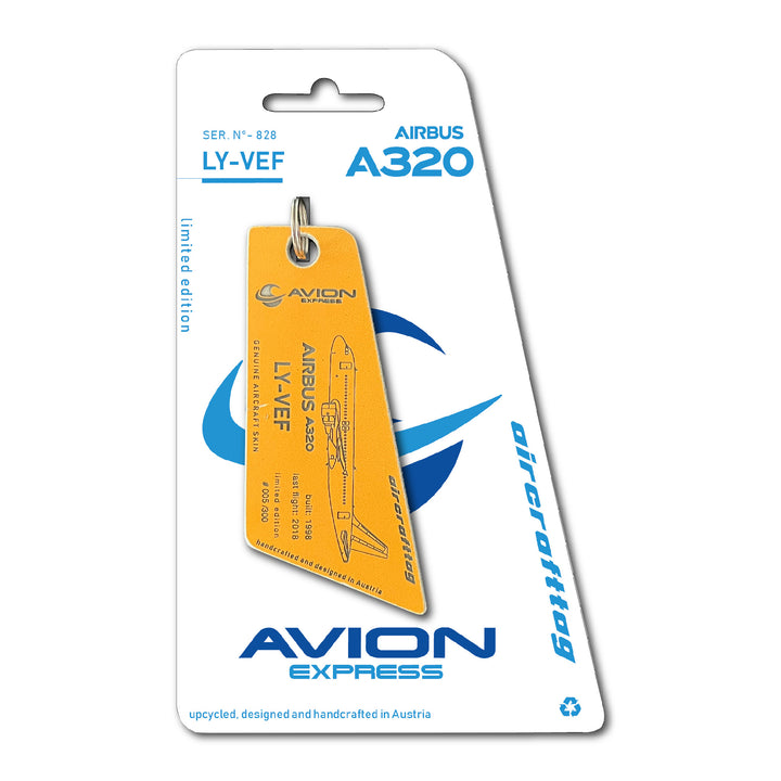 Aircrafttag - handcrafted from original aircraft skin