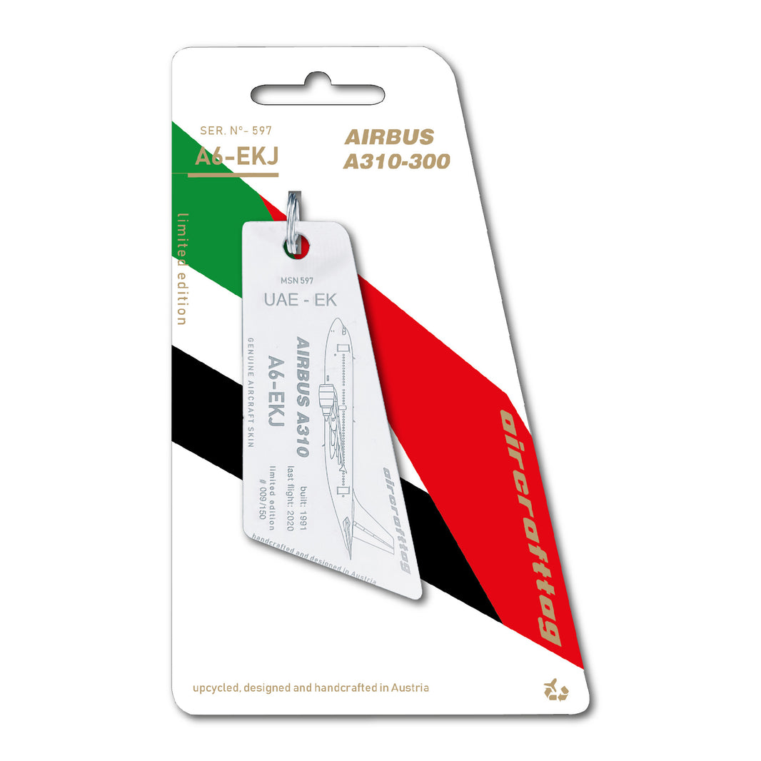 Aircrafttag - handcrafted from original aircraft skin