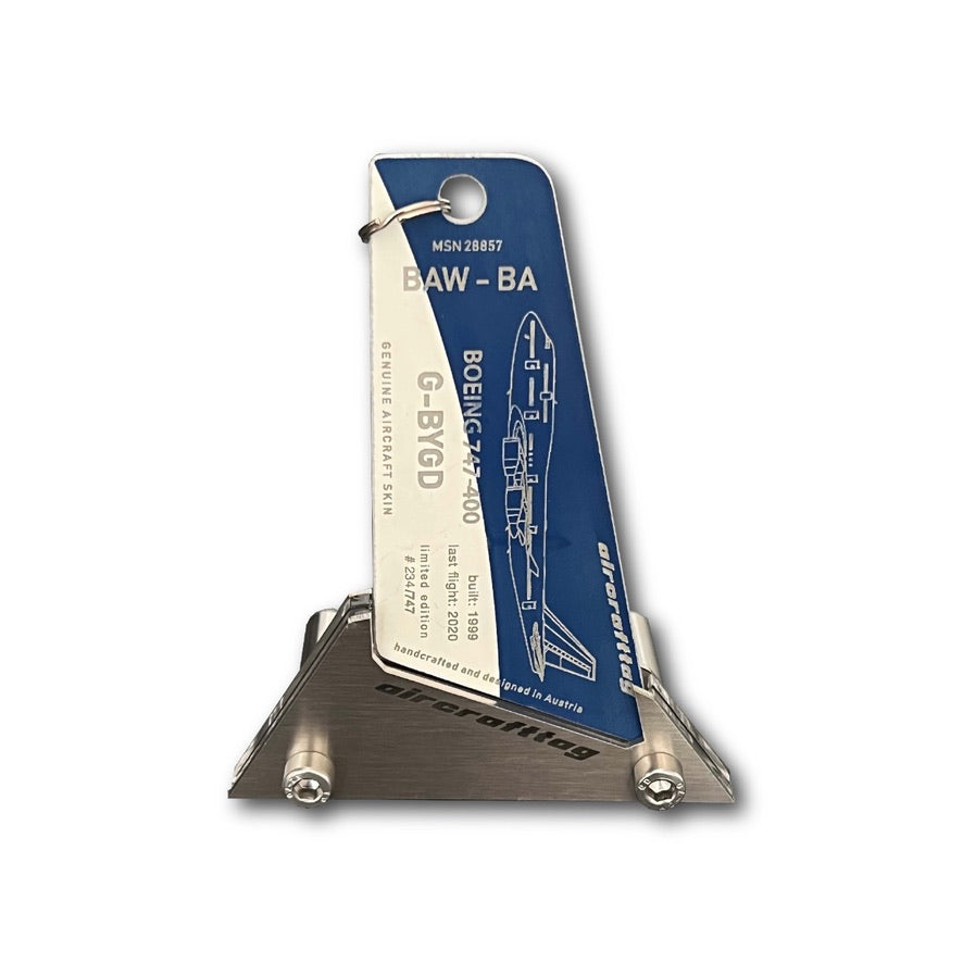 Aircrafttag - handcrafted from original aircraft skin