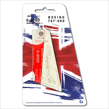 Aircrafttag - handcrafted from original aircraft skin