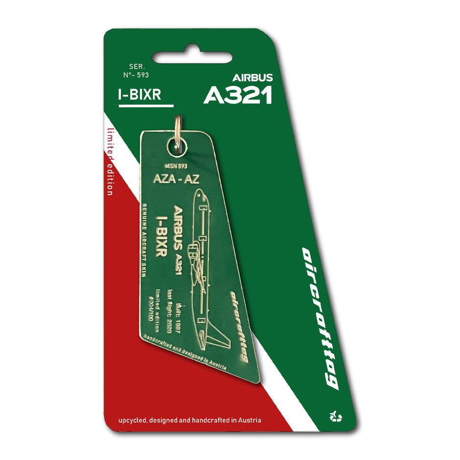 Aircrafttag - handcrafted from original aircraft skin