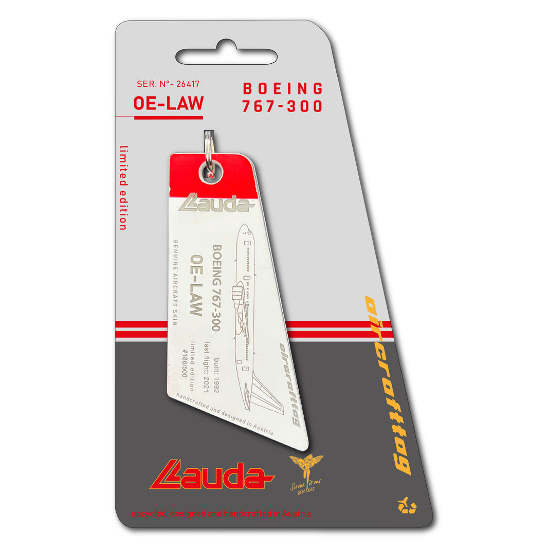 Aircrafttag - handcrafted from original aircraft skin