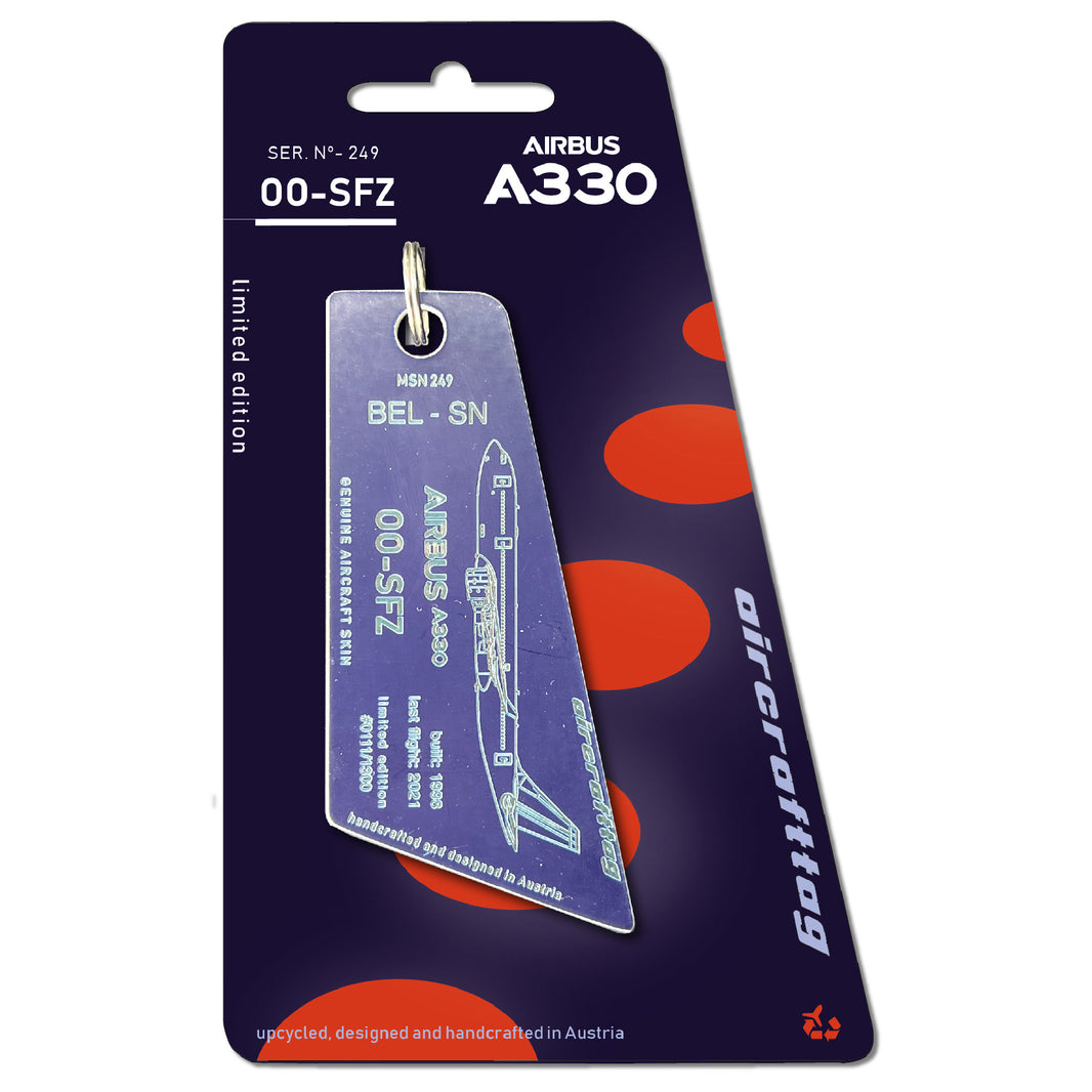 Aircrafttag - handcrafted from original aircraft skin